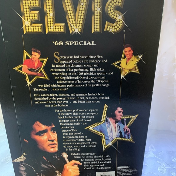 Hasbro | Toys | Vintage 993 Elvis Presley 68 Comeback Special 12 Inch ...